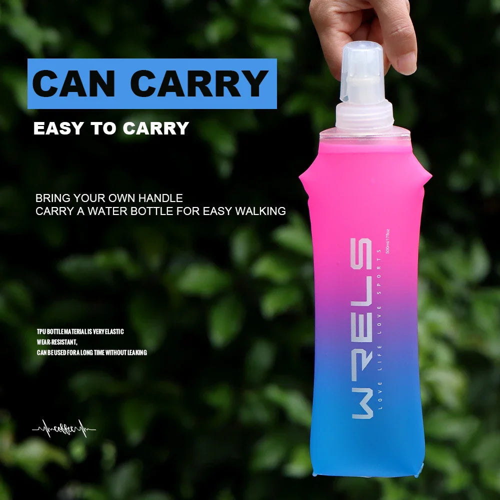 Folding TPU Soft Flask Water Bottle | Portable Hydration for Running ...